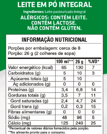 Leite em pó